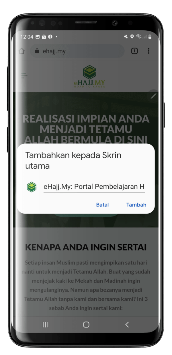 Panduan Penggunaan Sistem – eHajj