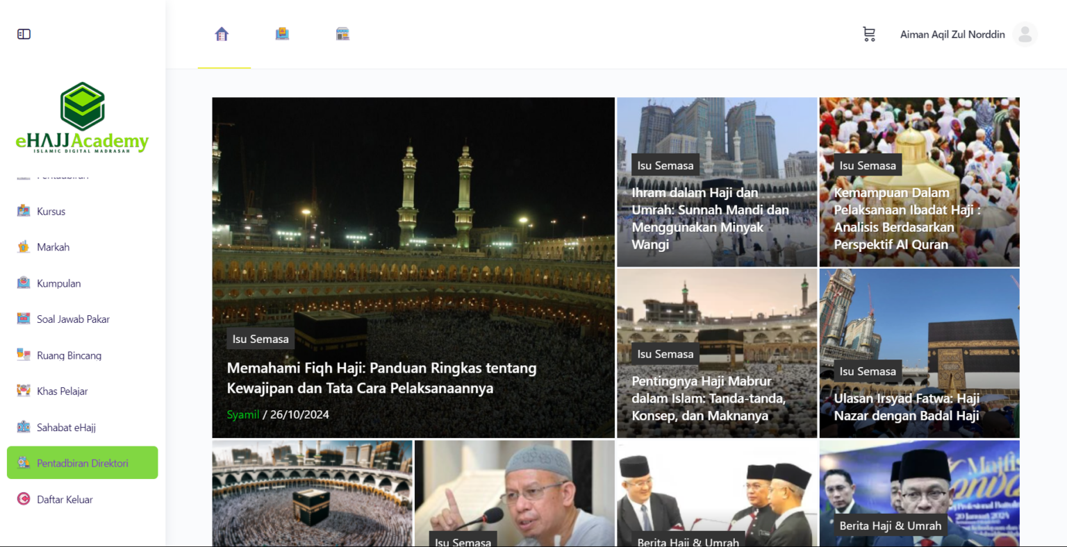 Tutorial Pentadbiran Direktori – eHajj