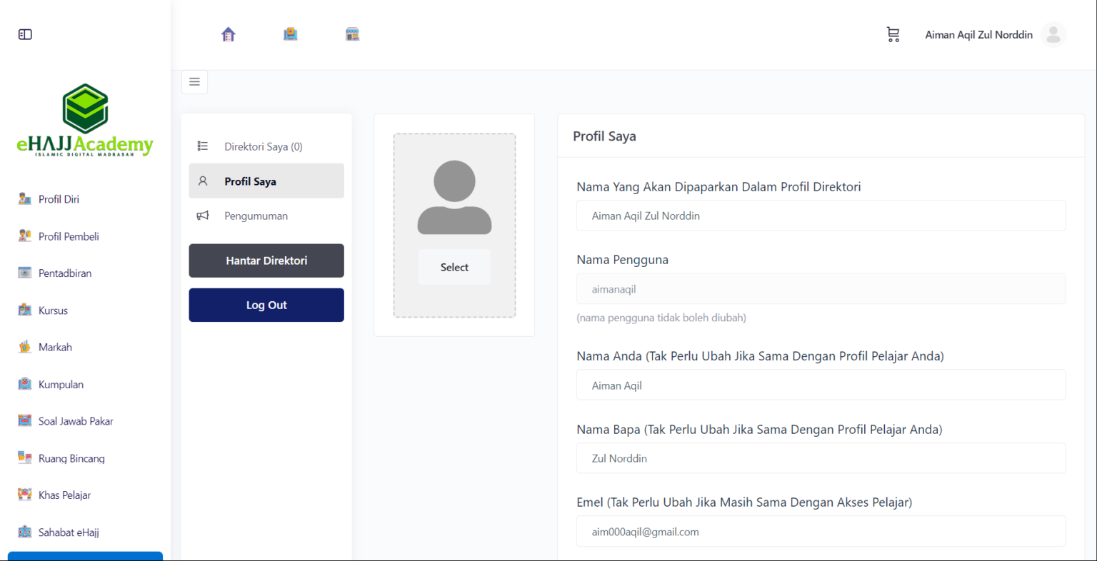 Tutorial Pentadbiran Direktori – eHajj