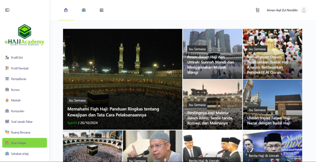 Tutorial Khas Pelajar – eHajj