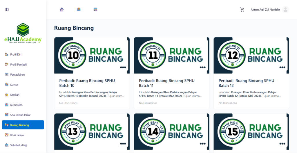 Tutorial Ruang Bincang – eHajj