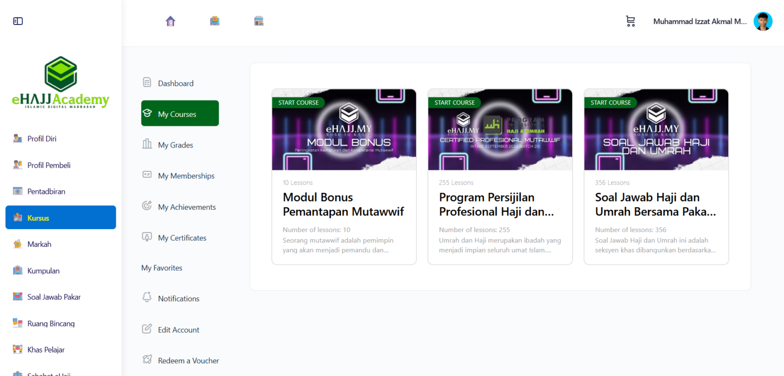 Tutorial Kursus | eHajj.My