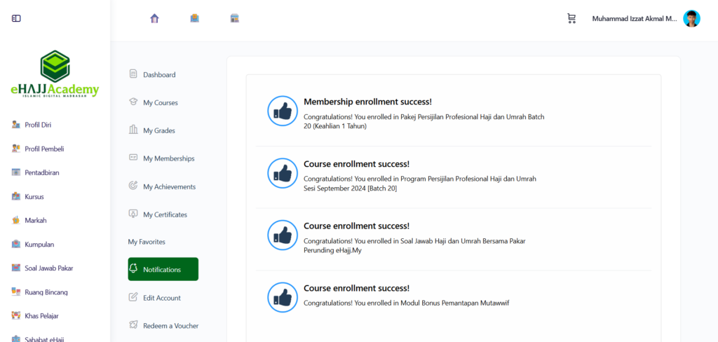 Tutorial Kursus | eHajj.My